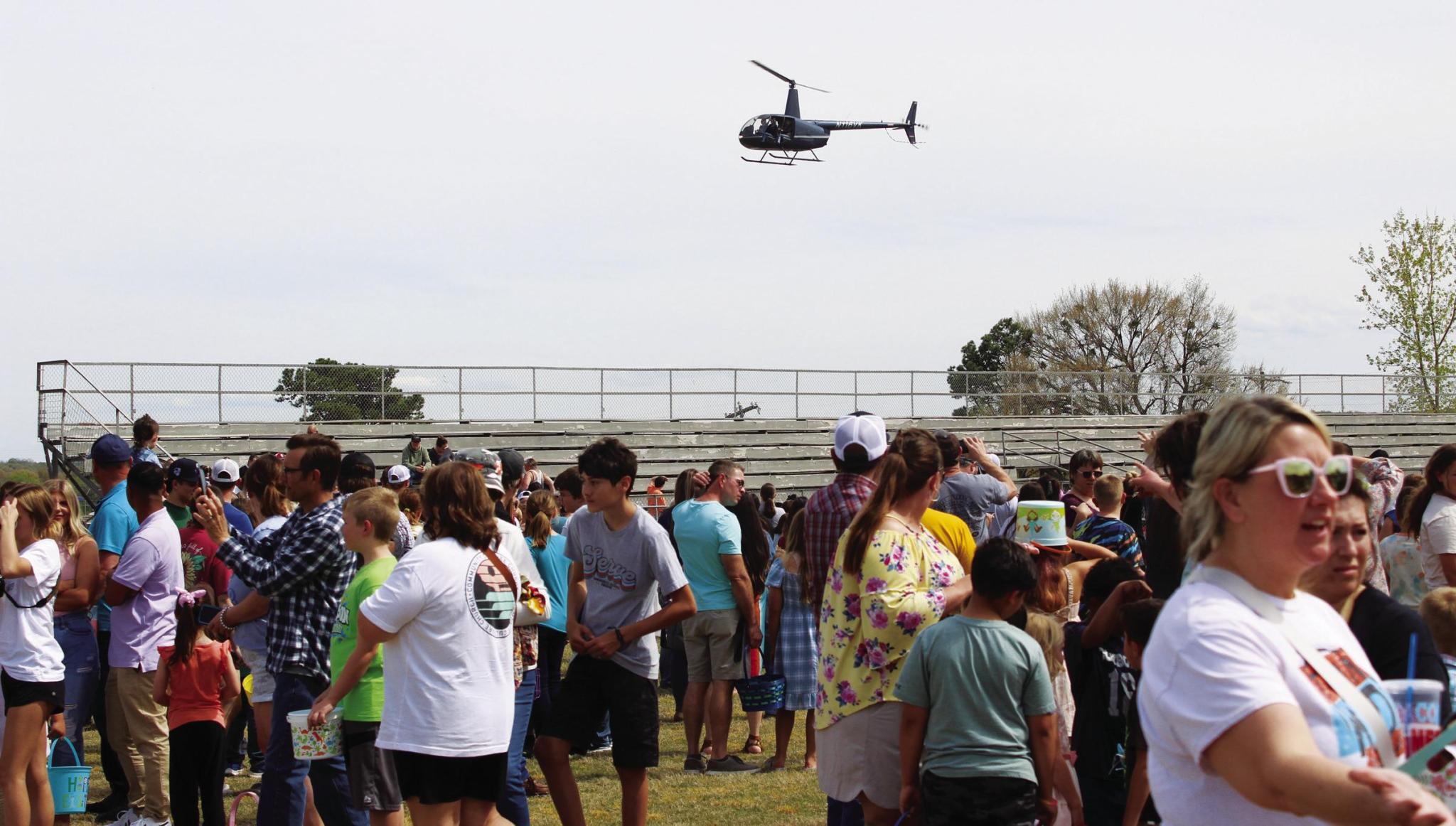 Hundreds turned out for the Community Culture Church’s helicopter egg ...