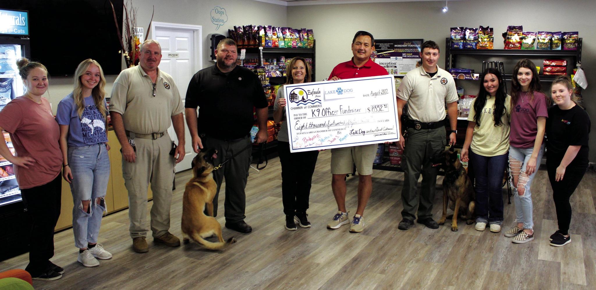 Lake Dog raises over $8,500 for K9 officers - Eufaula Indian Journal