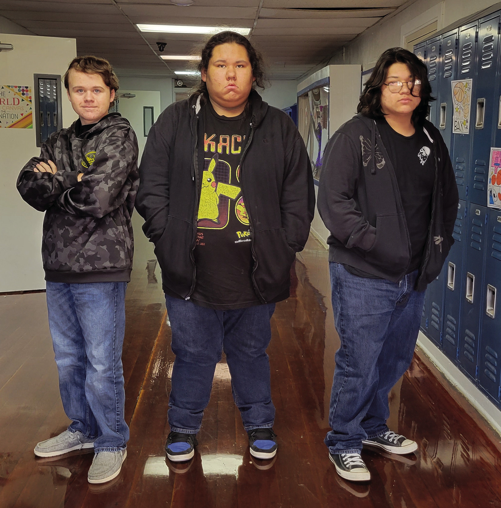 Dakota Burns, Dominique Gray and Xavier Gray - Eufaula Indian Journal